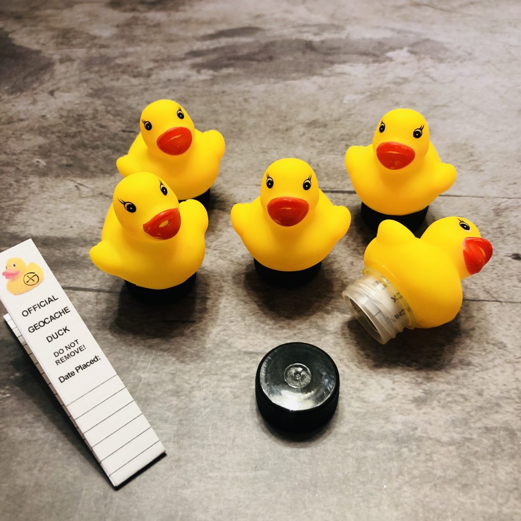 Magnetic Micro Rubber Ducky Geocaching Containers | Geocache Hides